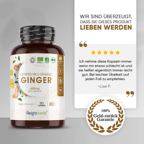 Bio Ingwer Kapseln | Natürliche Kapseln fürs Wohlbefinden | SlimCenter